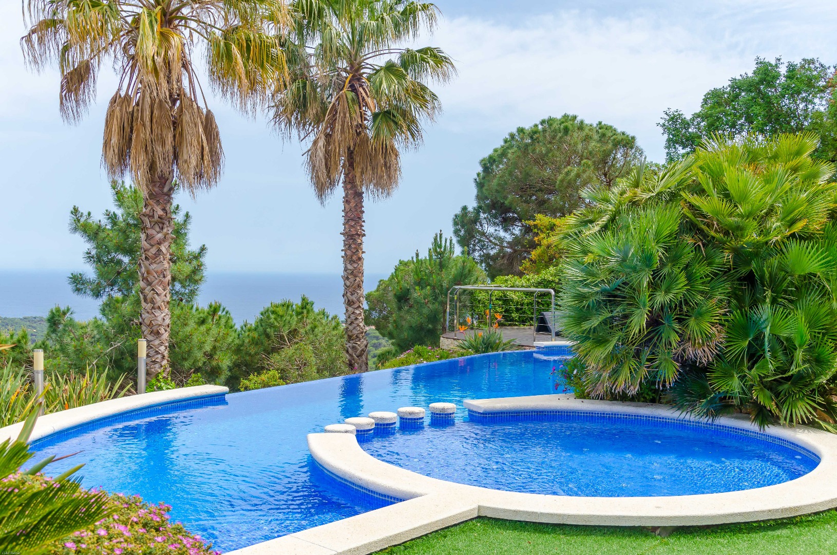 villa luxe, Lloret de Mar, piscine privée, vue mer, vacances, Espagne