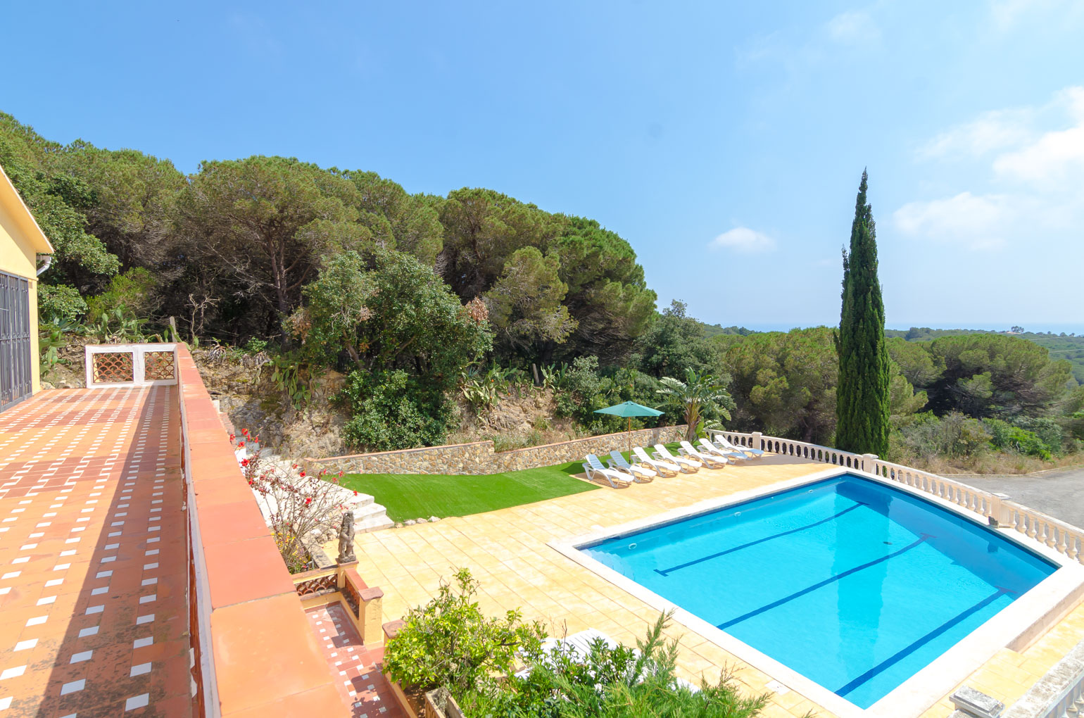 Villa Arethusa has terraces all around which provides a splendid view ...