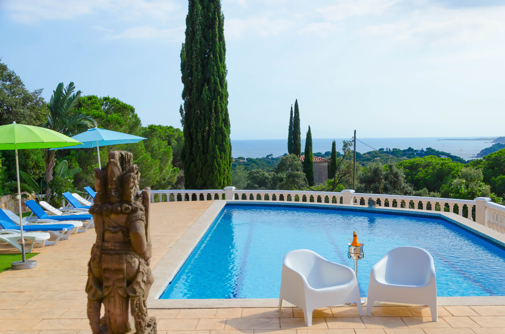Villa Arethusa has terraces all around which provides a splendid view ...