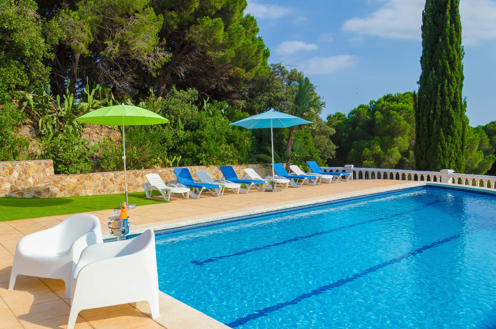 Villa Arethusa has terraces all around which provides a splendid view ...