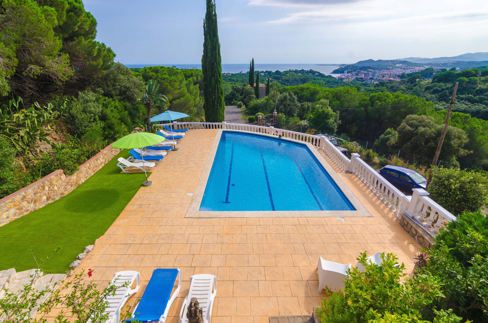 Villa Arethusa has terraces all around which provides a splendid view ...