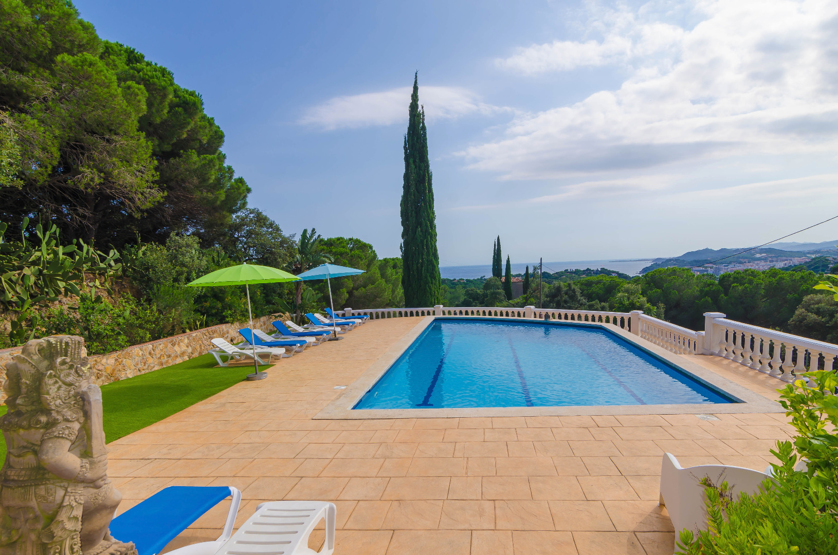 Villa Arethusa has terraces all around which provides a splendid view ...
